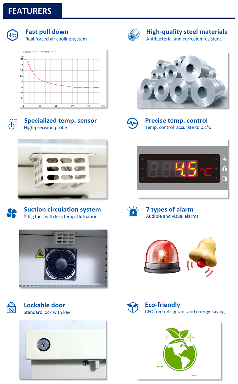 316L 2-8℃ Lab Refrigerator - Ybo Technologies Co., Ltd.